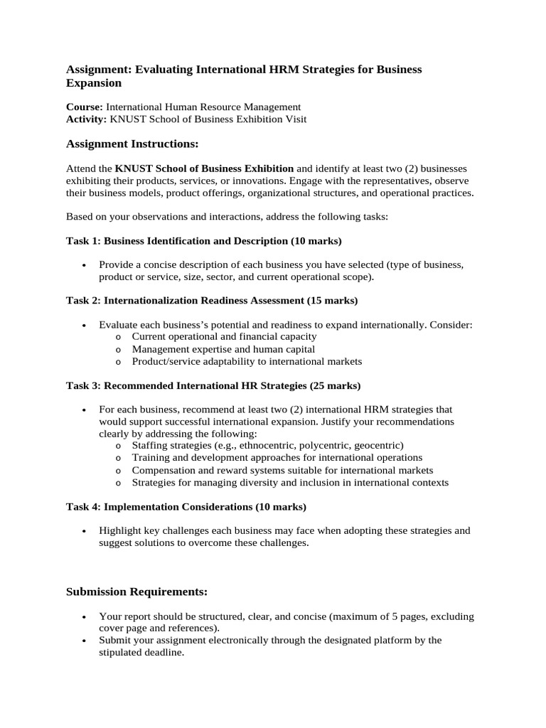 2025 IHRM Exhibition Assignment | PDF | Human Resource Management | Human Resources