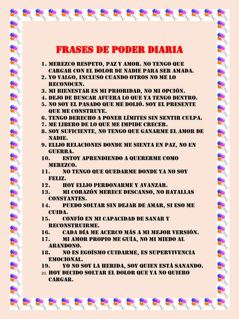 Frases de Poder Diaria | PDF