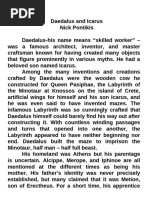 The Icarus and Daedalus Full Story | PDF | Minotaur | Greek Mythology