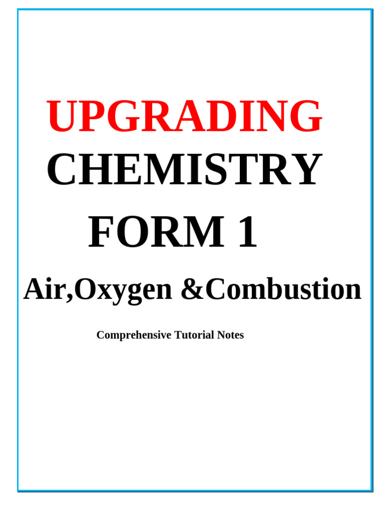 Air, Oxygen and Combustion | PDF | Redox | Oxide
