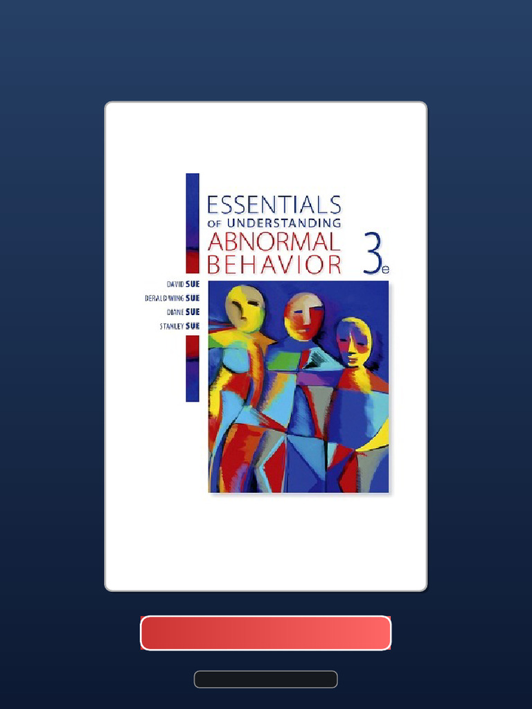Complete Bundle Essentials of Understanding Abnormal Behavior 3rd ...
