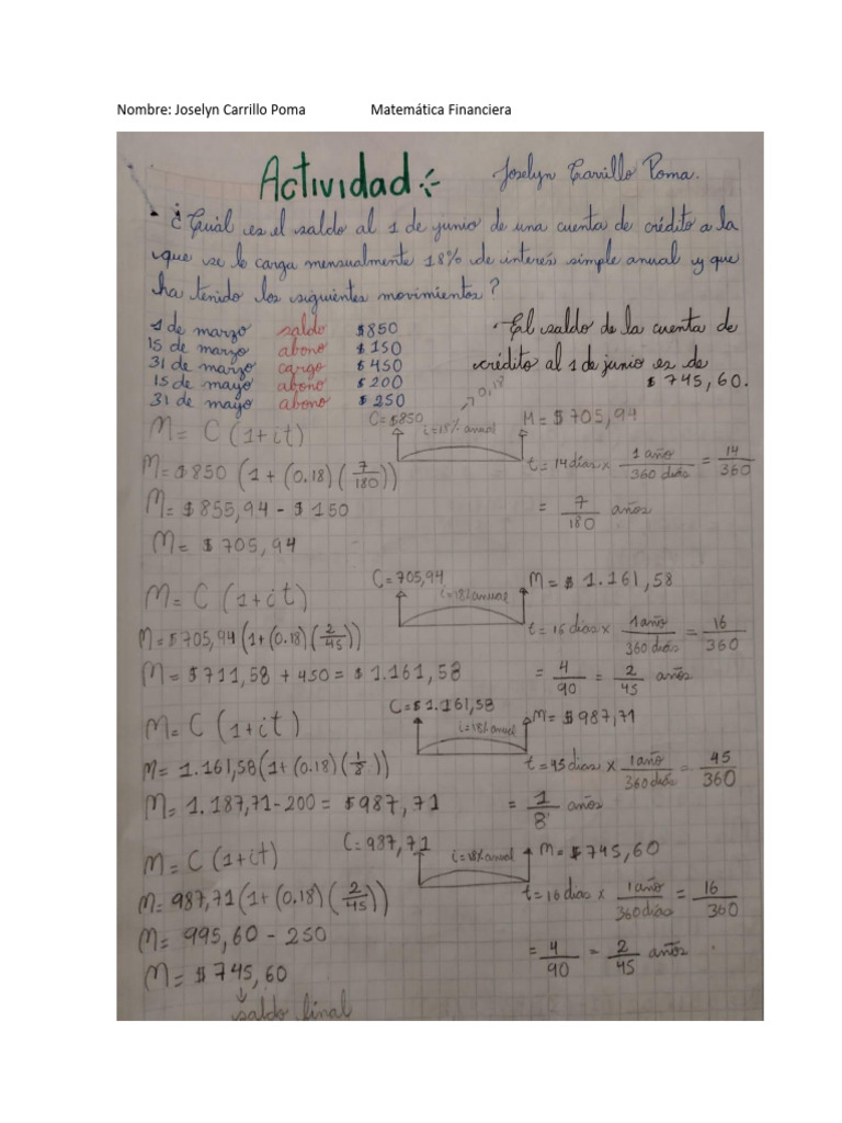 Tarea de Matematica Finaciera | PDF