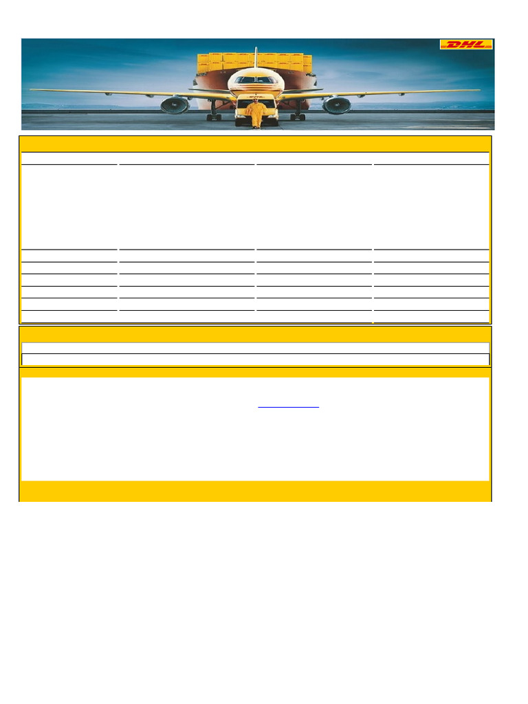 DHL Booking Confirmation: Shipment Details | PDF | Cargo | Transport