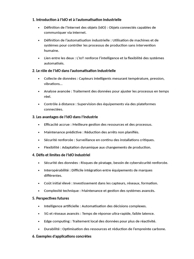 IdO et Automatisation : Avantages et Défis | PDF | Internet des objets ...