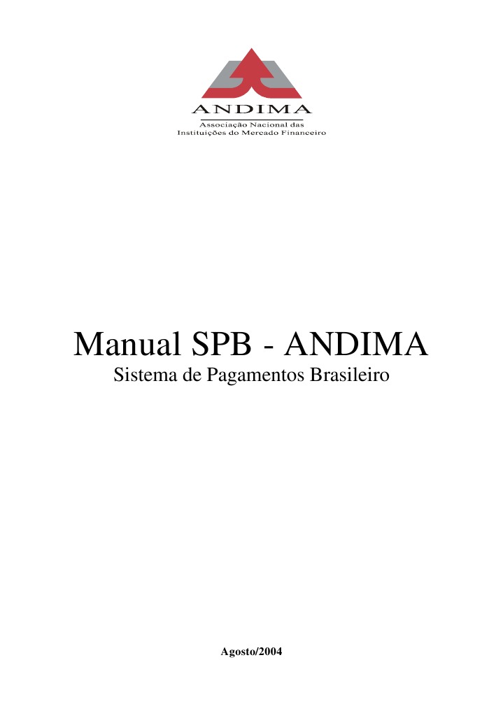Manual SPB ANDIMA | PDF | Bancos centrais | Cheque (banco)