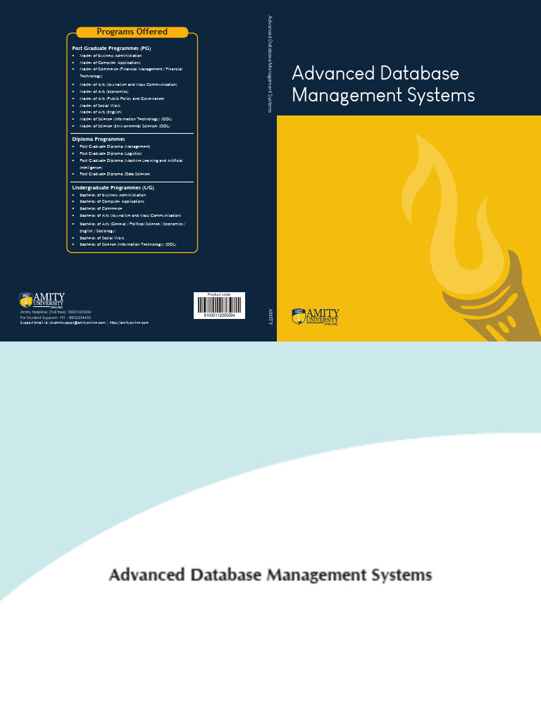 Advanced Database Management Systems Final MCA | PDF | Relational Model | Databases