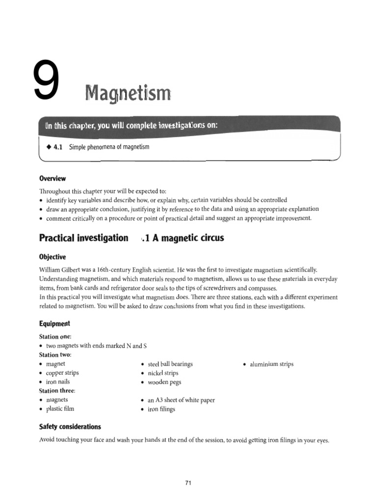 Investigating Magnetism and Electromagnets | PDF | Electric Current ...
