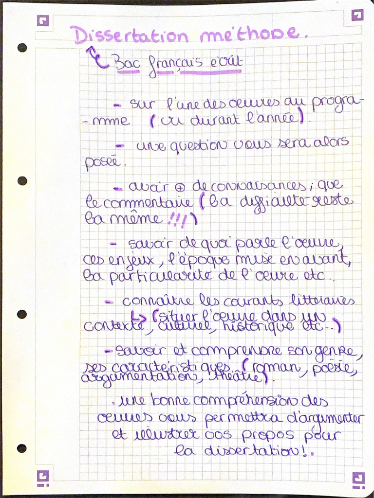 Mã©thodologie Dissertation Bac de Franã Ais | PDF