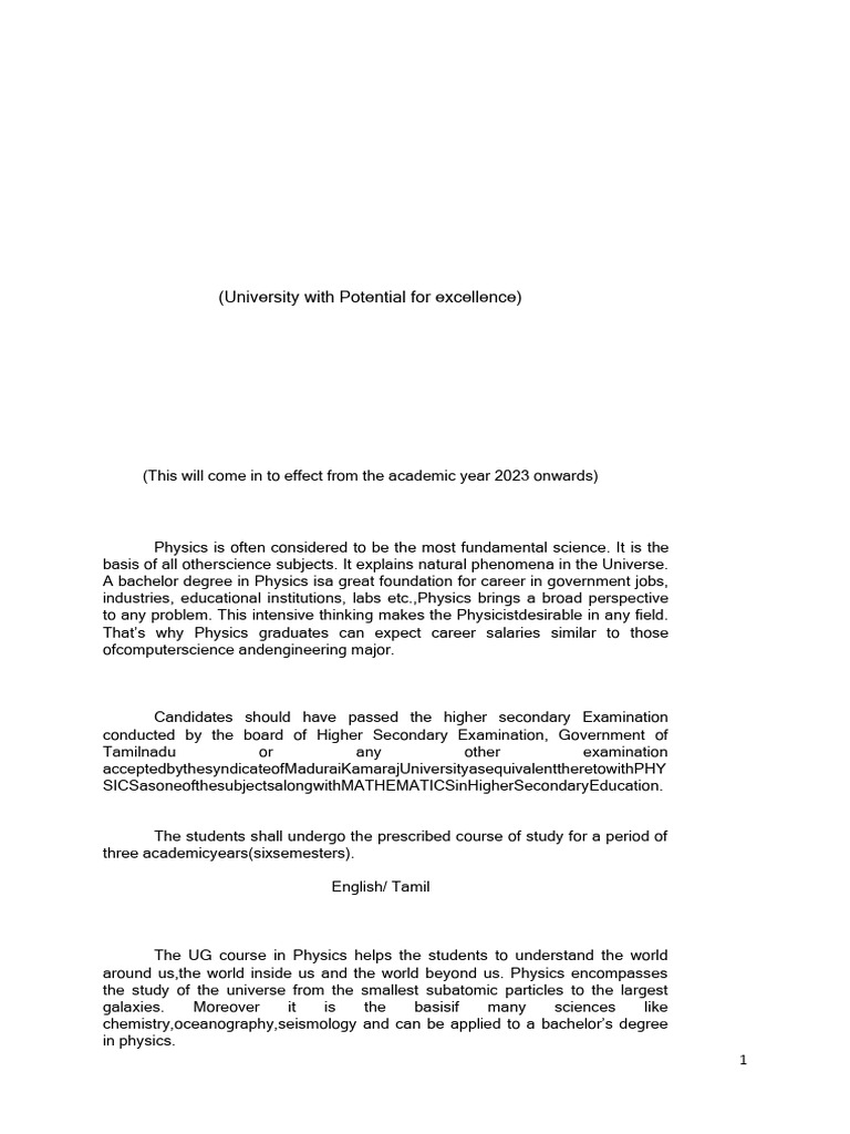 Syllabus 2023-2024 | PDF | Physics | Force