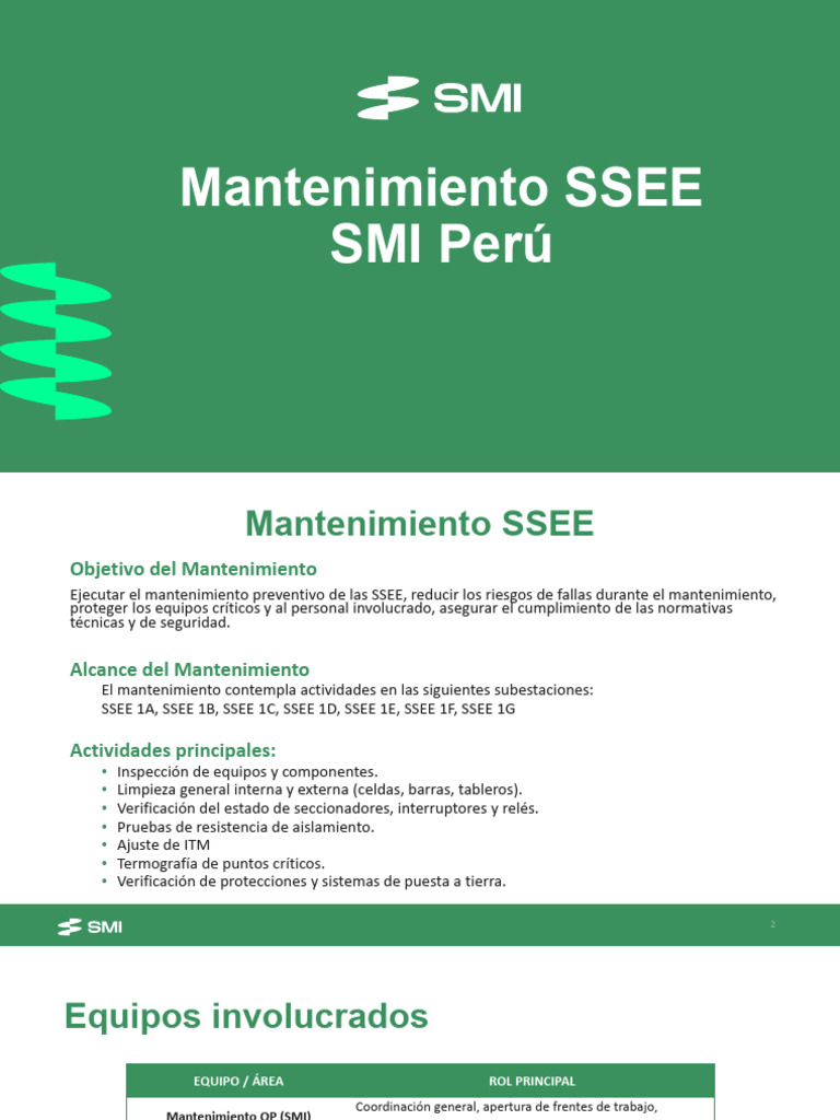 Mantenimiento Preventivo de SSEE en Perú | PDF | Poder (Física ...
