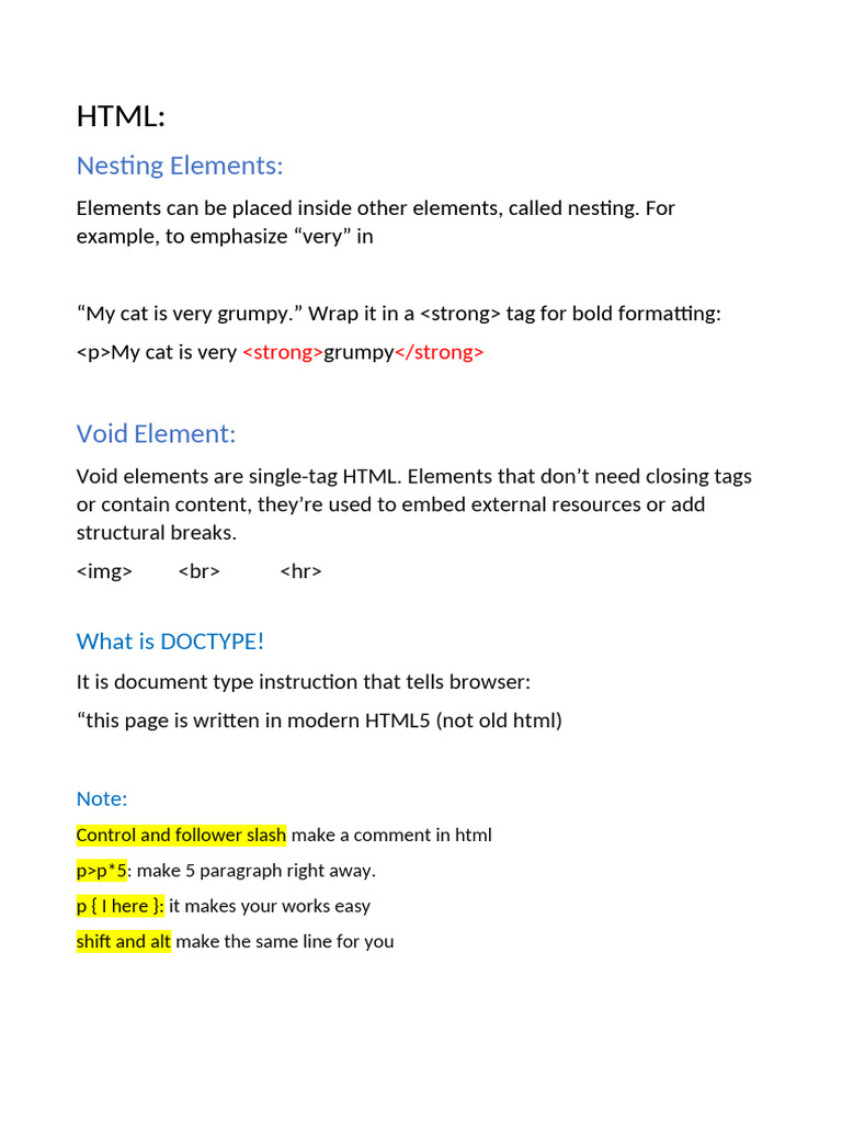 HTML Notes | PDF