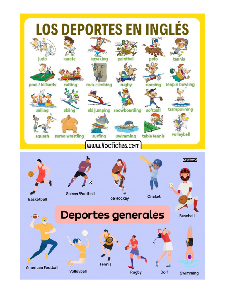 Deportes en Ingles 2 | PDF