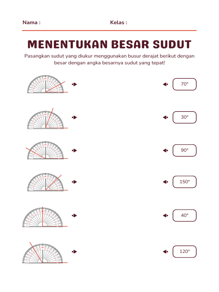 Menentukan Besar Sudut dengan Busur | PDF