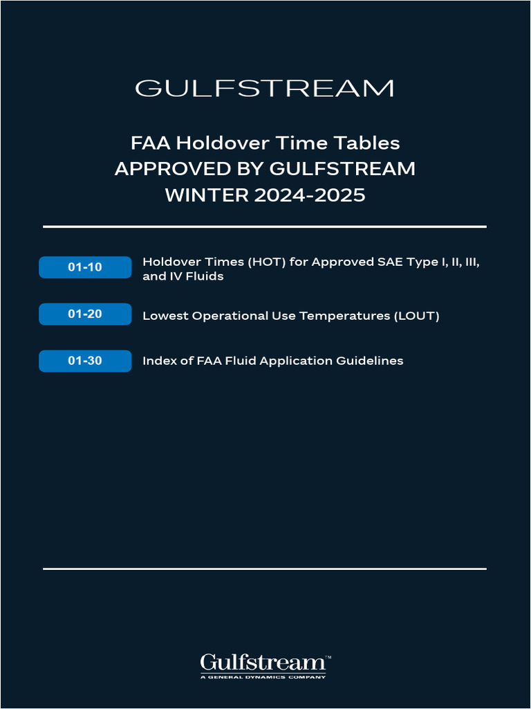 FAA Holdover Time Guidelines 2025 | PDF | Precipitation | Snow