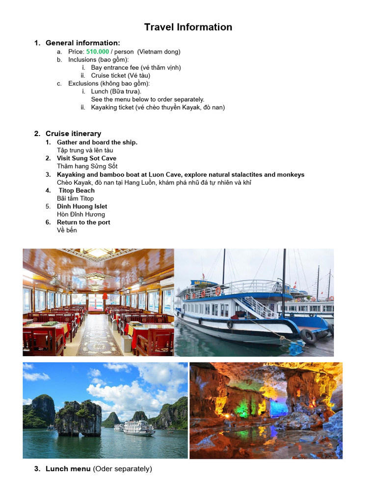 Halong Bay Travel Information | PDF