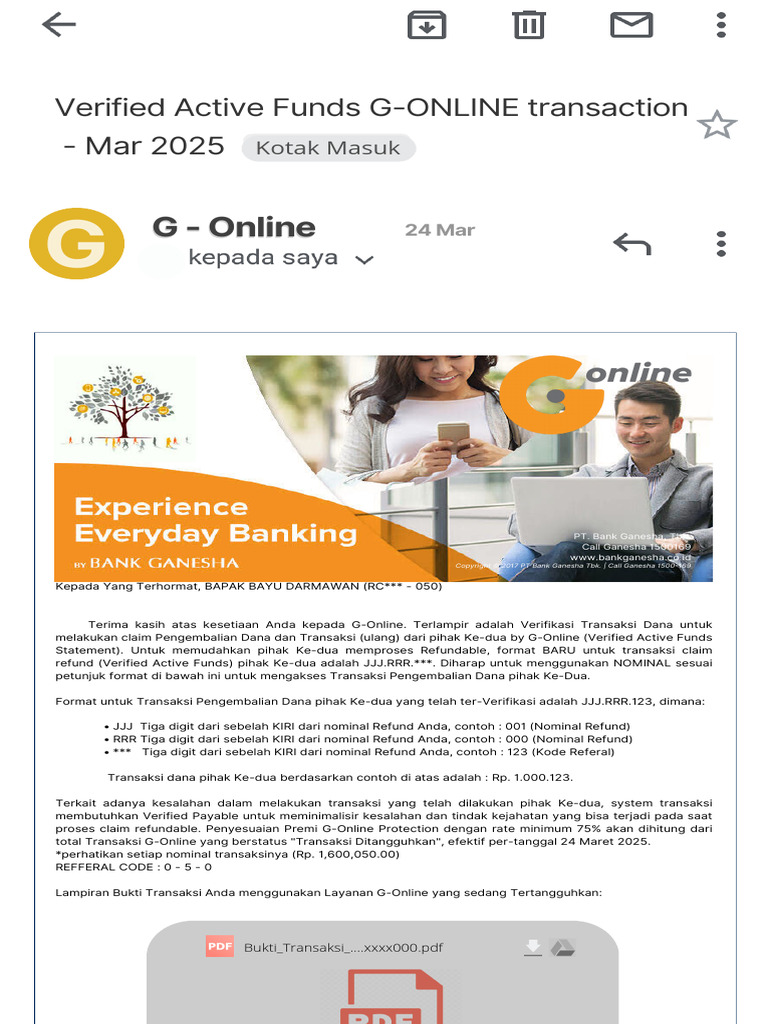 Bukti Transaksi G-Online | PDF