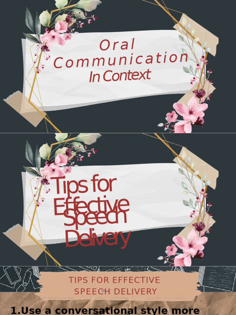 Effective Speech Delivery | PDF | Nonverbal Communication | Communication