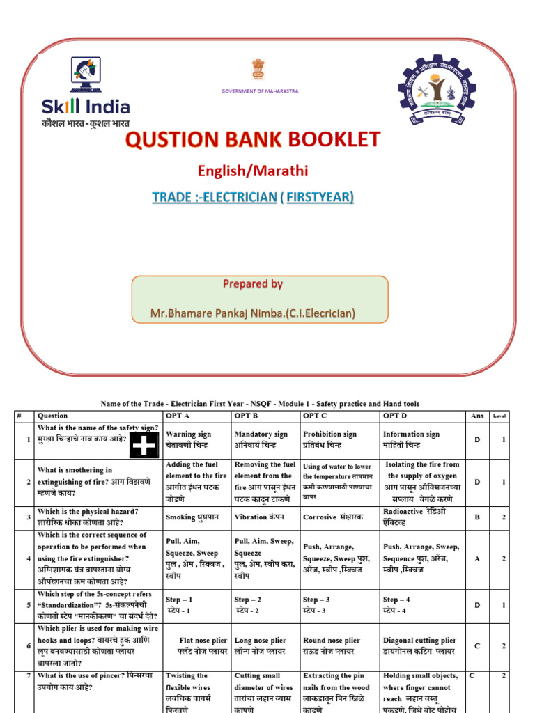 First Year Question Bank Nimi 240522 065010 | PDF
