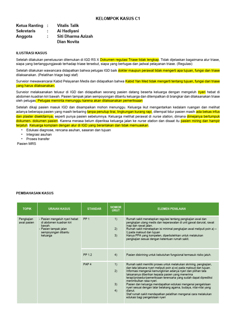 Evaluasi Triase dan Pelayanan IGD RS X | PDF