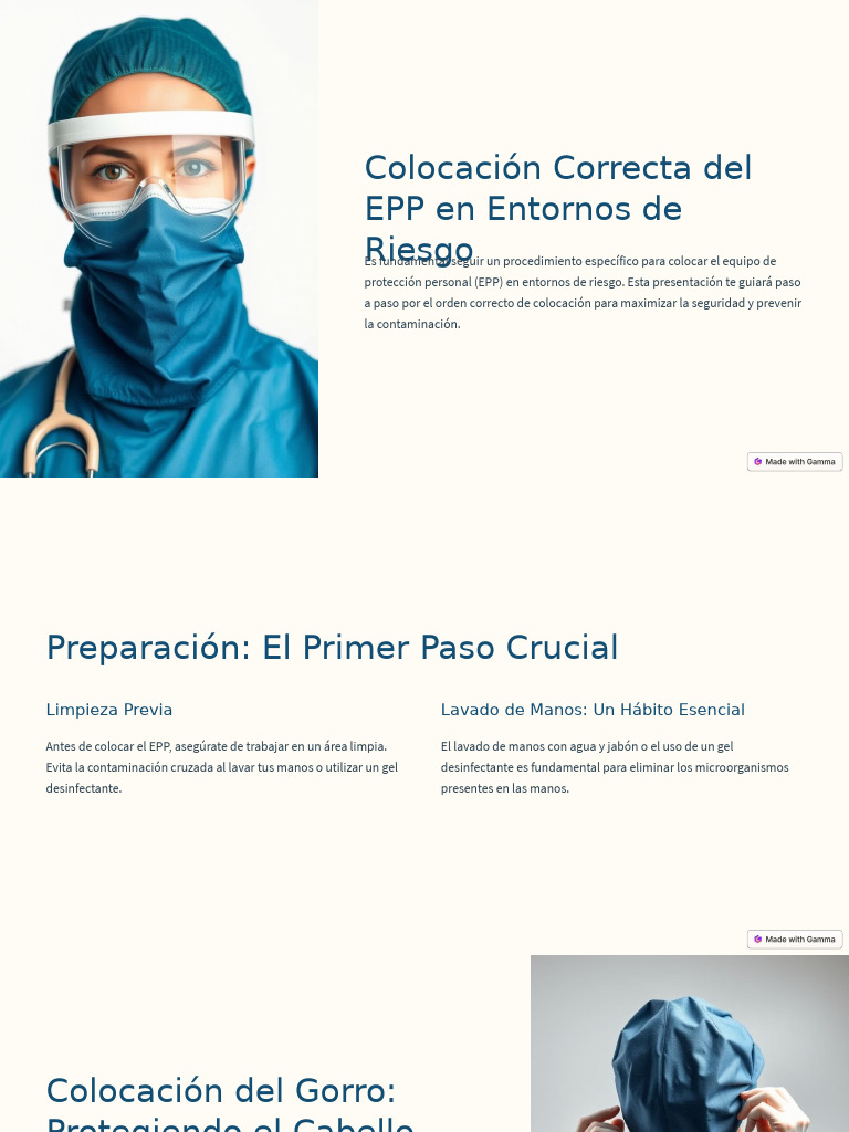 Guía de Colocación de EPP en Riesgos | PDF | Lavado de manos