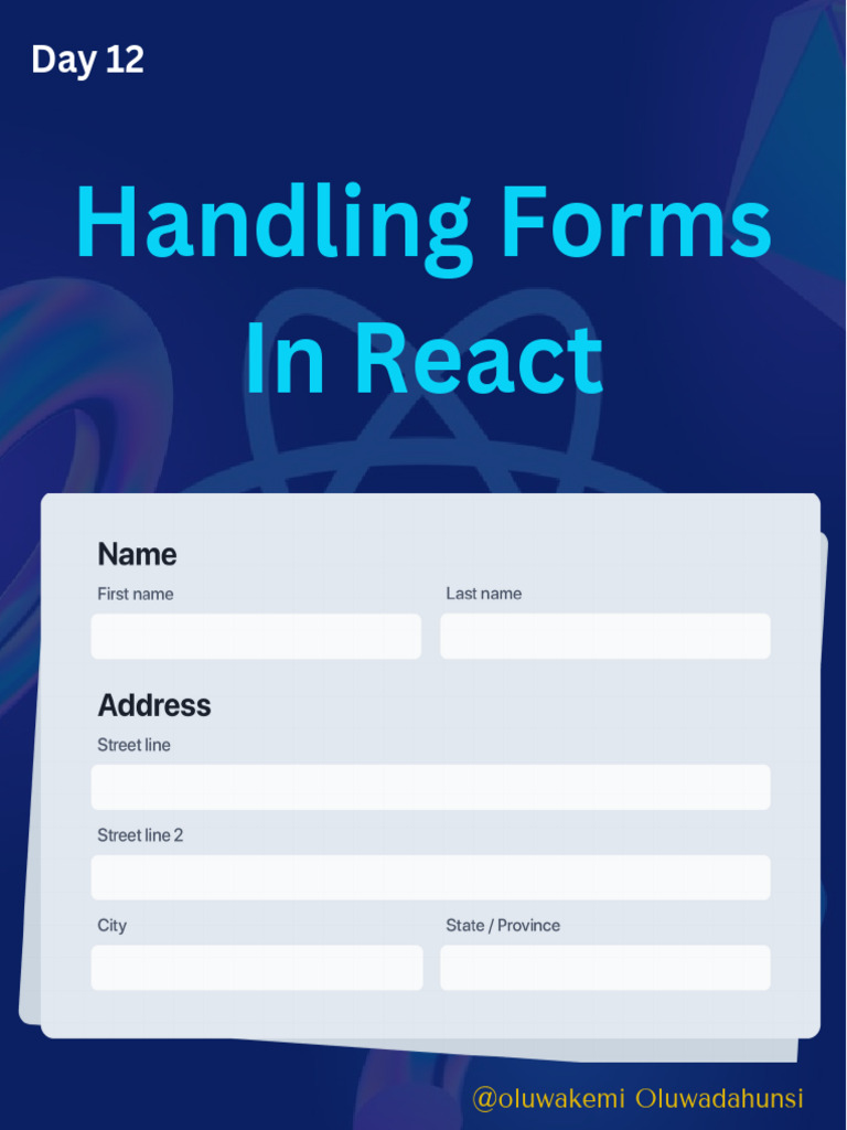 Handling Forms in ReactJS 1727023950 | PDF | Software Development | Cyberspace