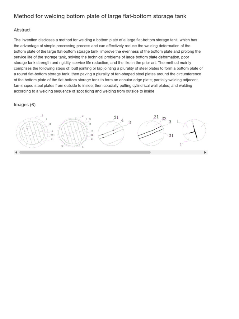 CN102069307B - Method For Welding Bottom Plate of Large Flat-Bottom ...