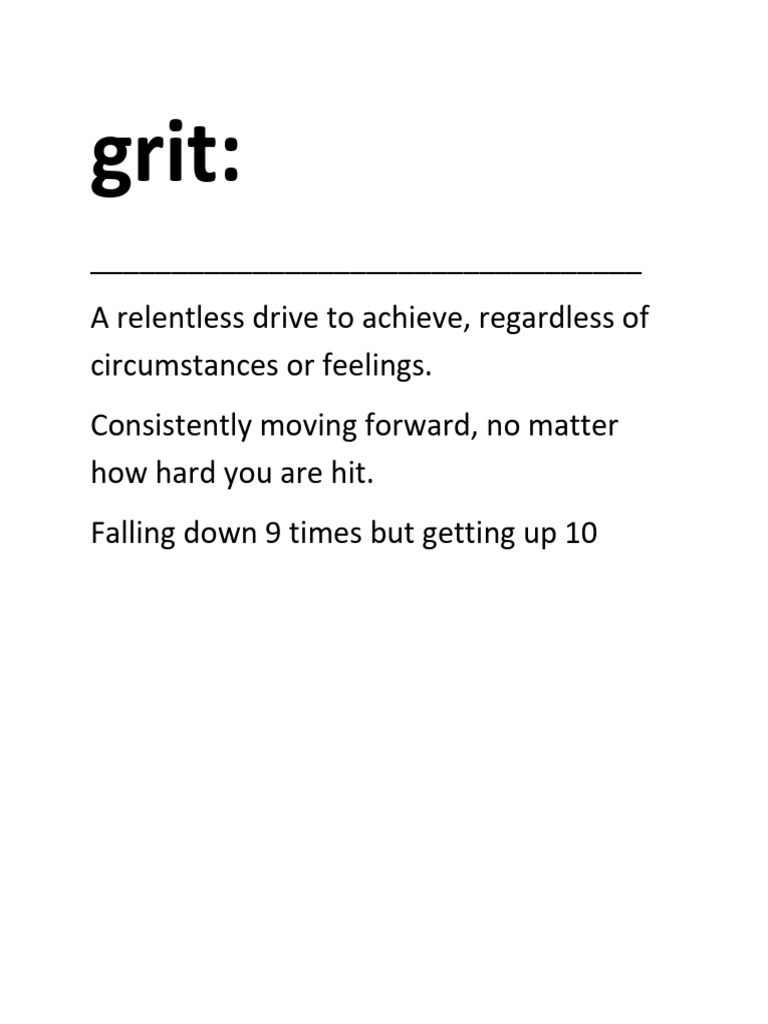 Grit | PDF