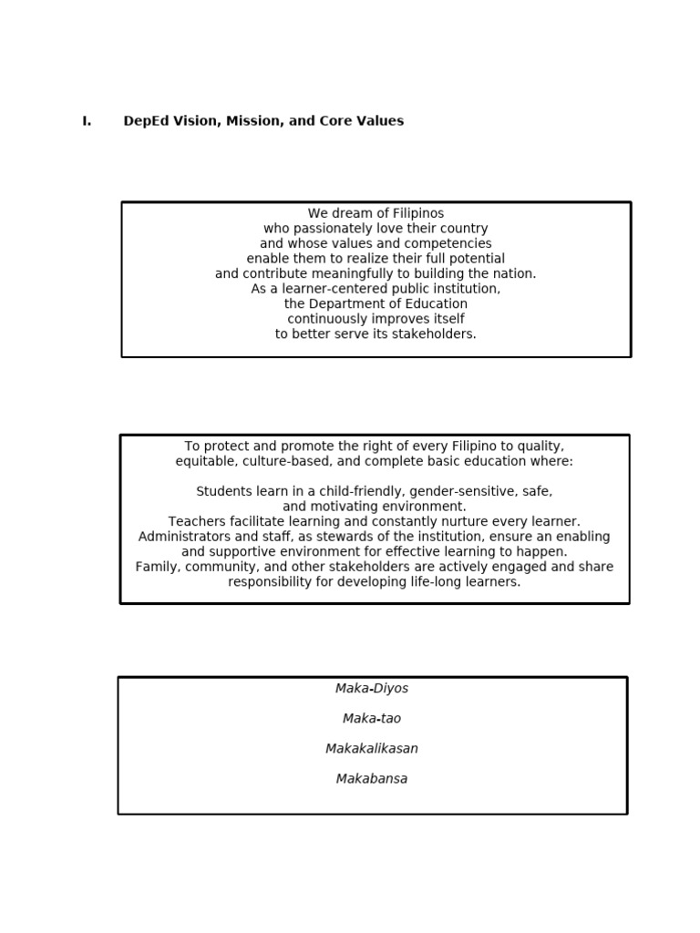 Sip Part 1 Vision Mission Core | PDF | Governance | Learning