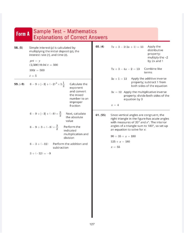 SHSAT Practical Test Answers 2020 Form A | PDF