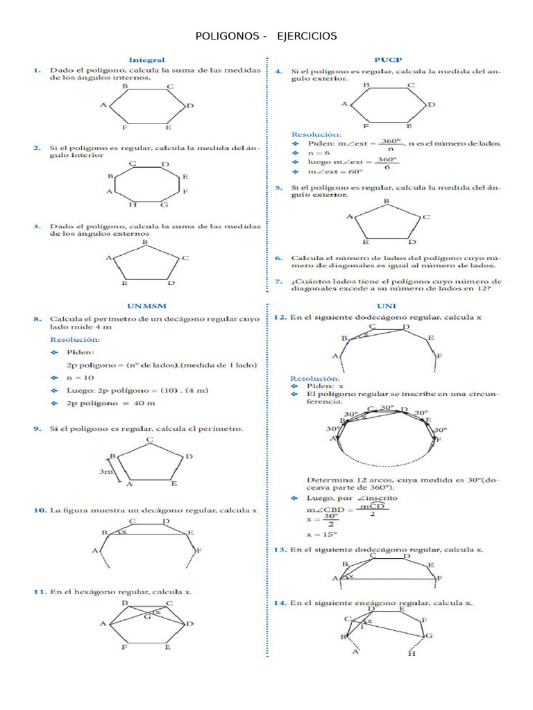 Poligono Ejercicios | PDF