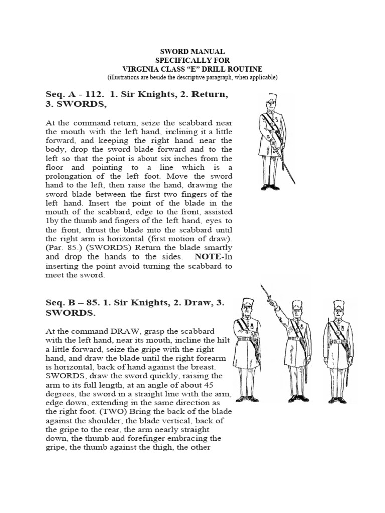 Sword Manual | PDF | Sword | Hand