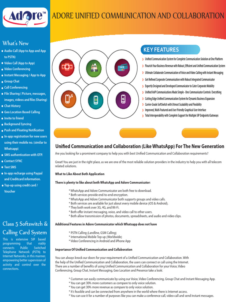 Unified Communication System | PDF | Voice Over Ip | Instant Messaging