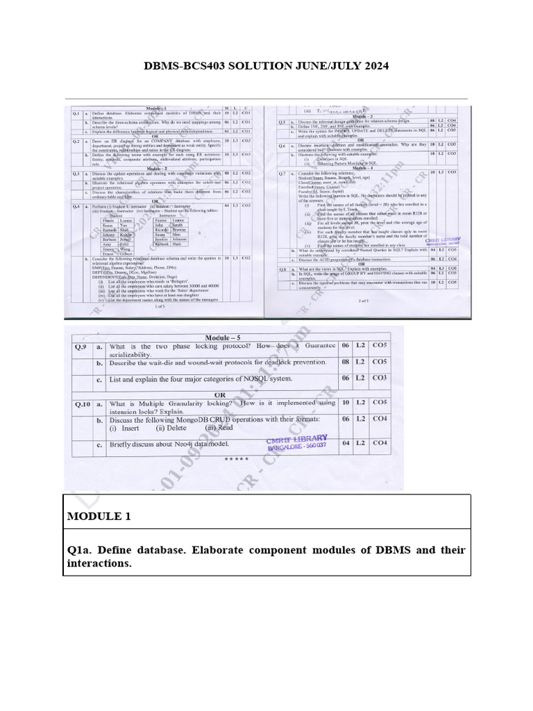Dbms Prev QP Solved | PDF | Database Transaction | Databases