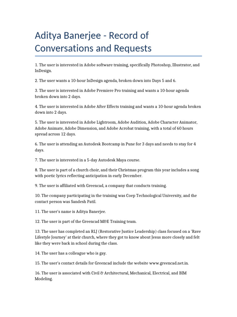 Aditya Banerjee Conversations | PDF | Love