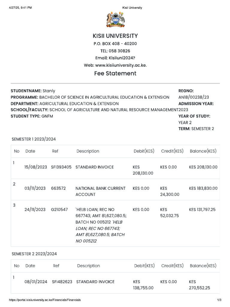 Fees Statements | PDF
