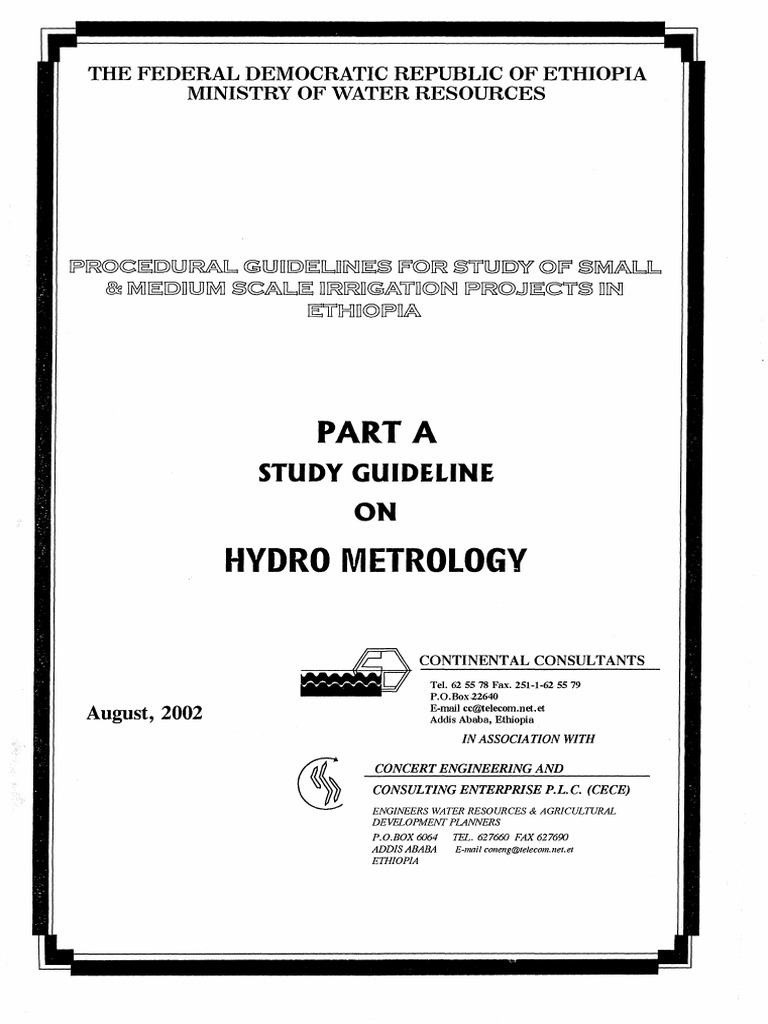 1.ethiopia MWR PART A Hydromet-Best | PDF