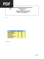 Class 4 Data Handling Worksheet | PDF