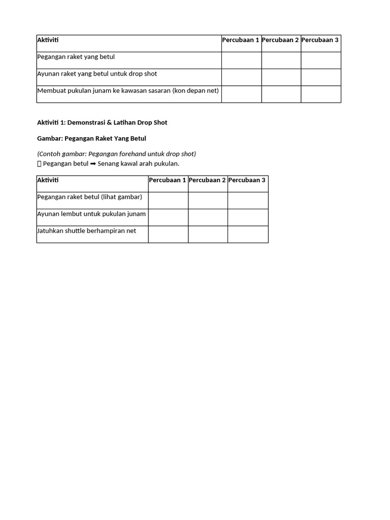 Teknik Drop Shot Badminton Efektif | PDF