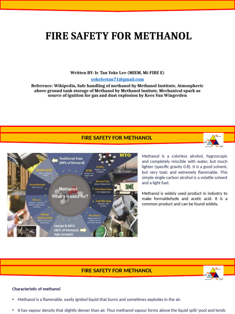 Methanol Safety | PDF | Electrostatic Discharge | Combustion