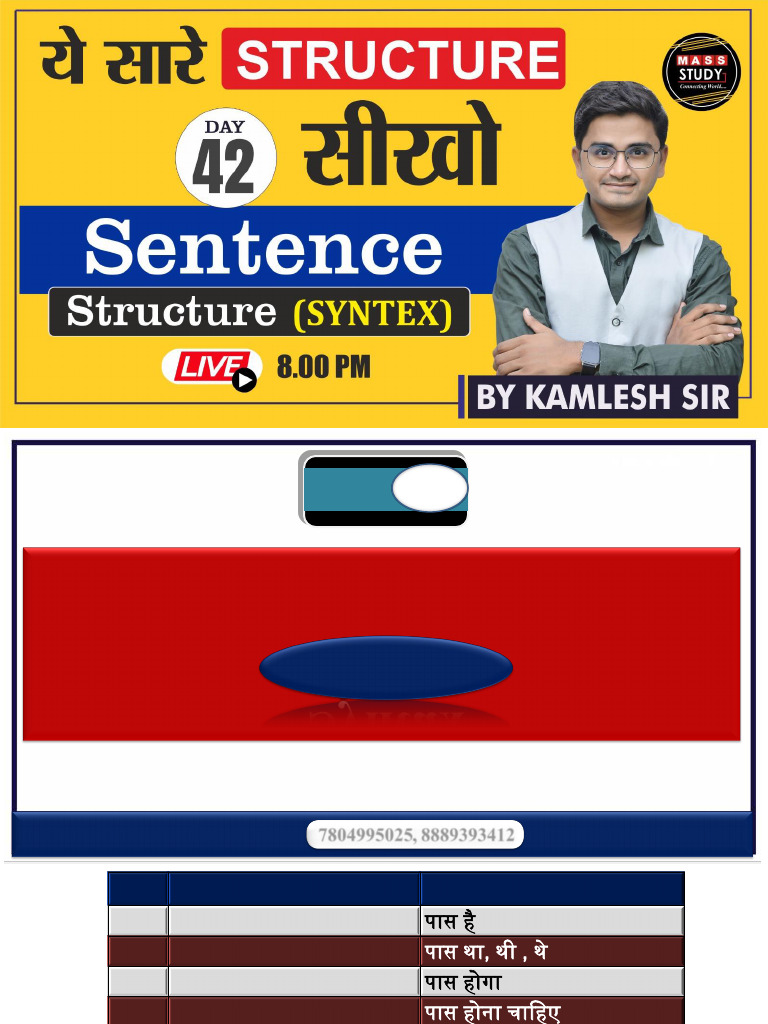 Day 42 Sentence Structure | PDF | Linguistics | Syntax