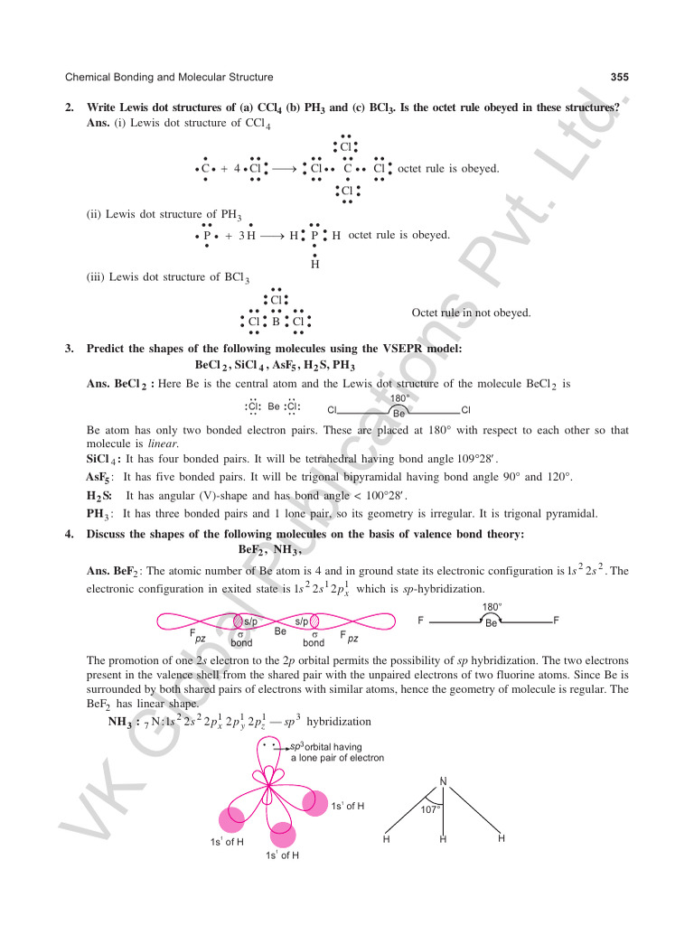 Lewis Structures and Molecular Shapes Analysis | PDF | Chemical ...