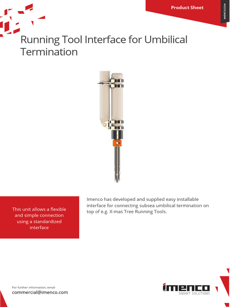 Running Tool Interface For Umbilical Termination | PDF
