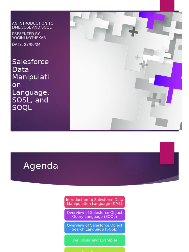 Salesforce DML SOSL SOQL Presentation 2 | PDF | Databases | Information ...