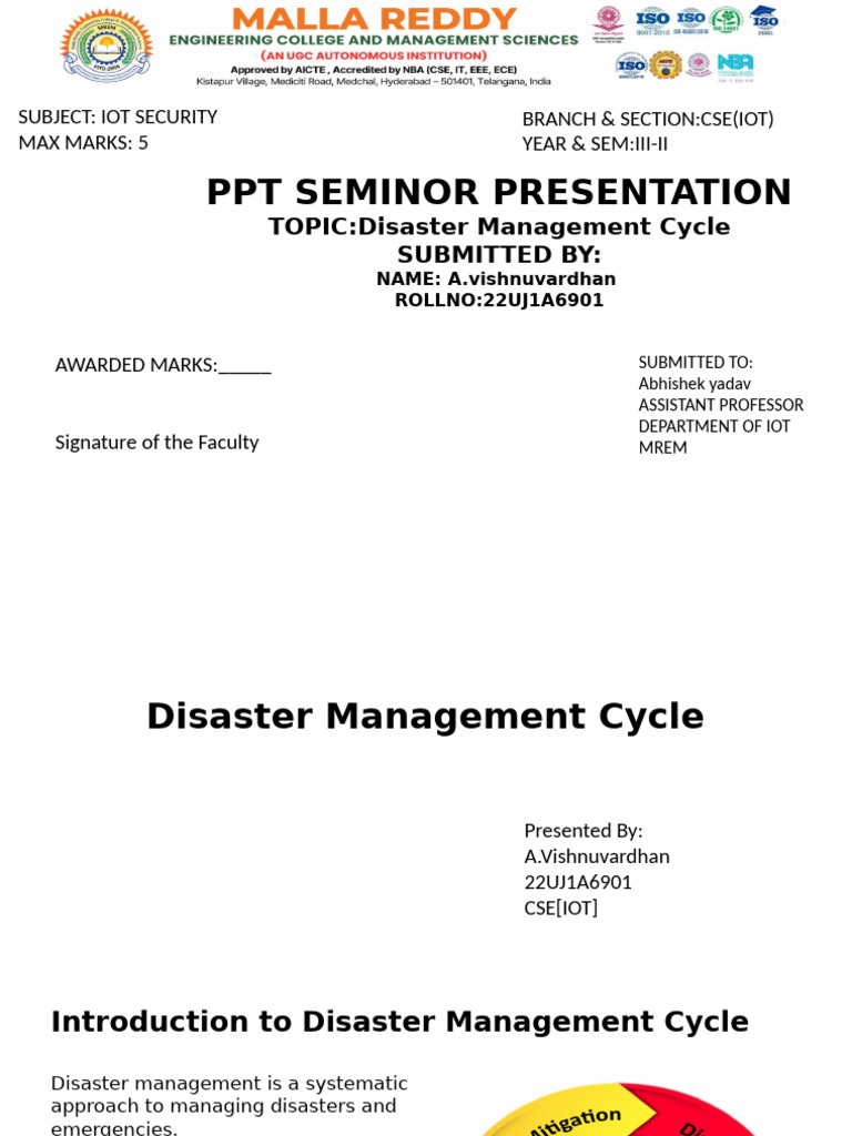 Disaster Management Cycle Pdf Emergency Management Public Sphere