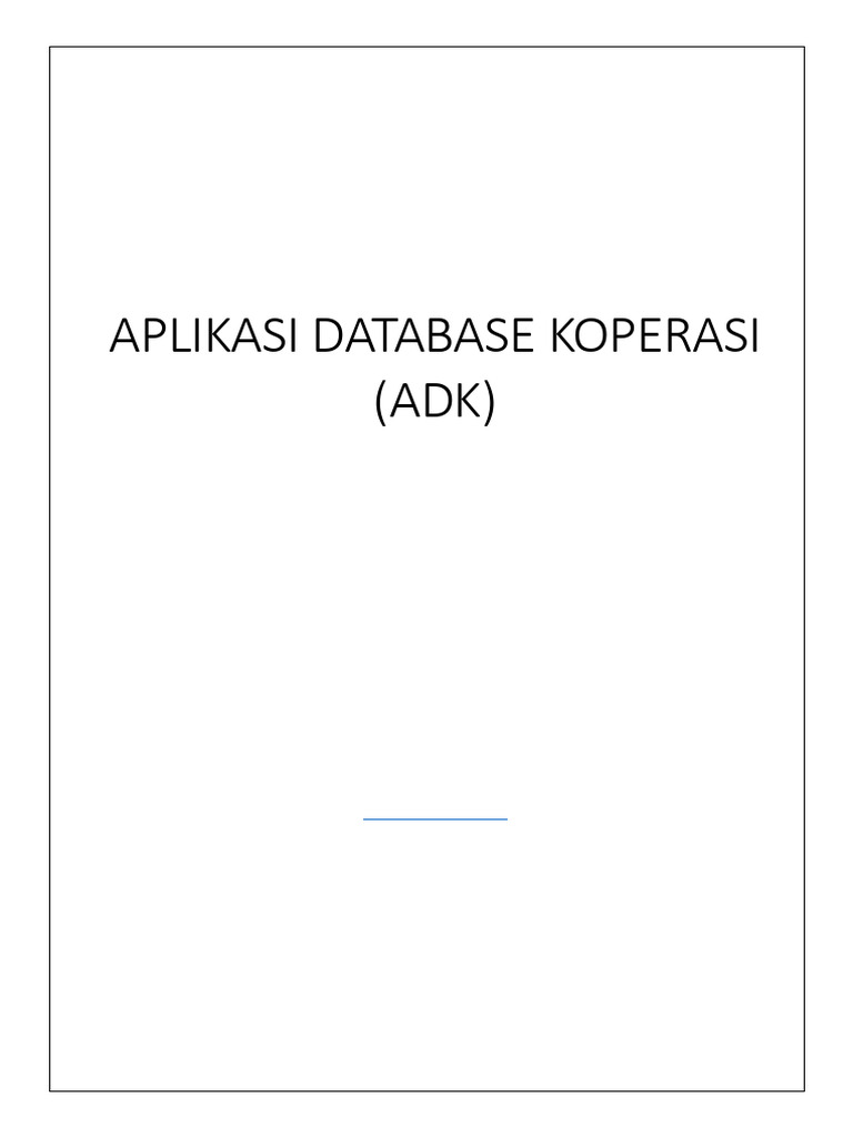 Aplikasi Database Koperasi | PDF