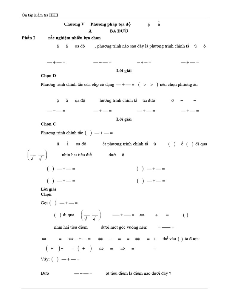 DapAn BaDuongConic | PDF