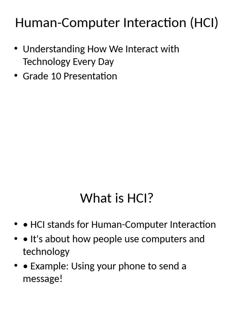 HCI Presentation Grade10 | PDF