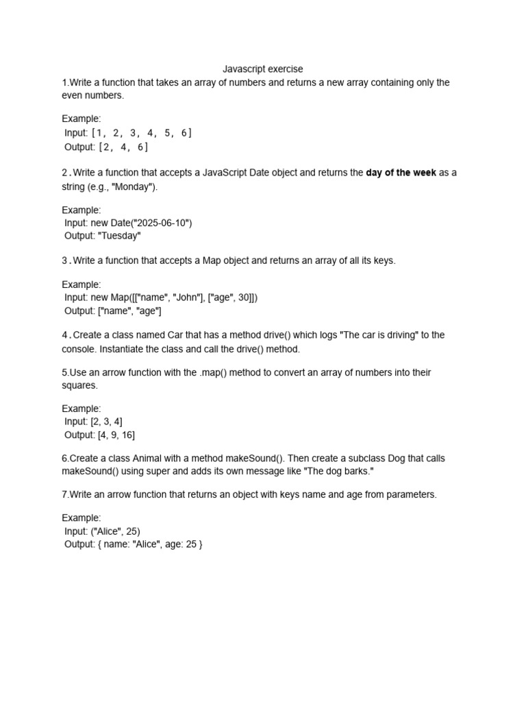 Javascript Exercise 2 | PDF