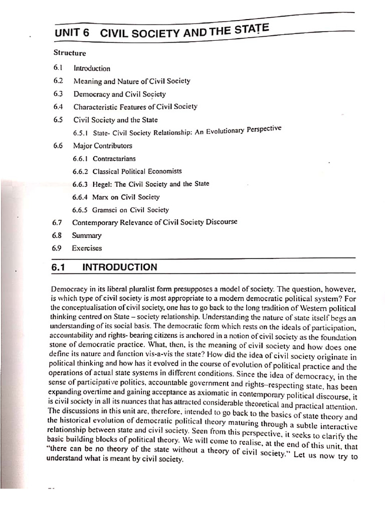 Civil Society and State | PDF