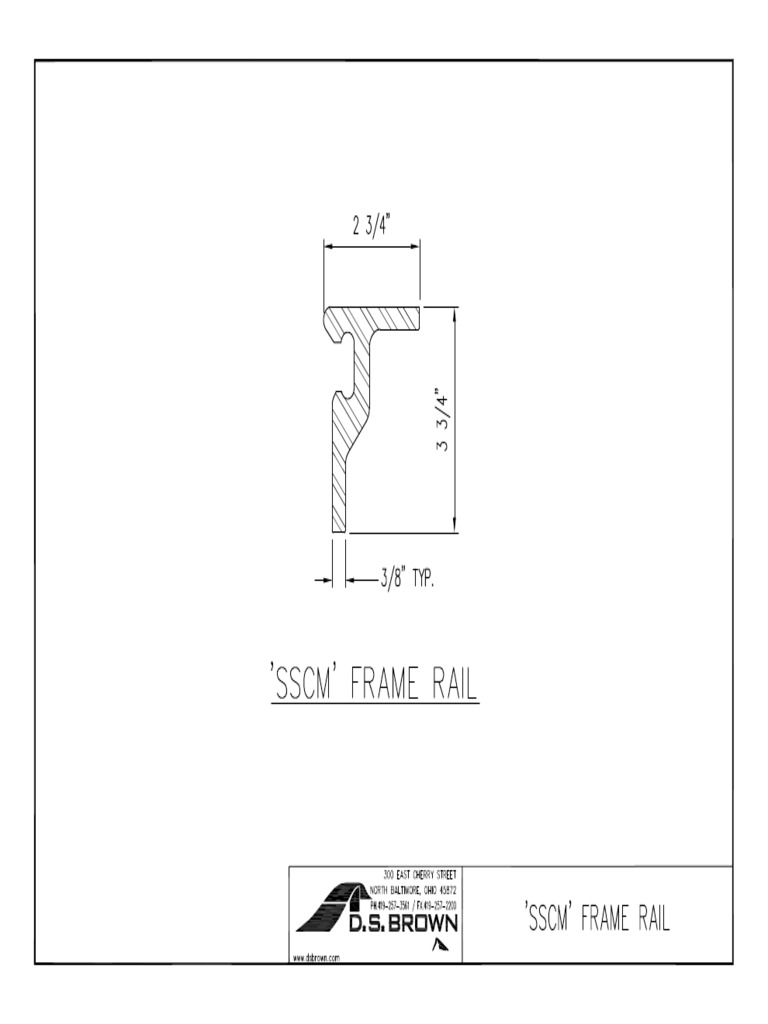1011.SSCM .Frame Rail - Detail W Basic Dims N Title | PDF